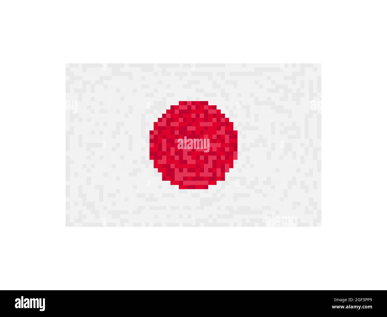 Japanese flag pixel art. 8-bit Japan flag sign. Design for a festive ...