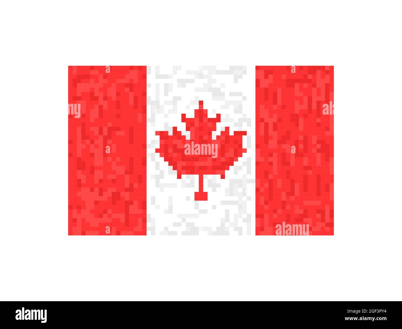 Canadian flag pixel art. 8-bit Canada flag sign. Design for a festive ...