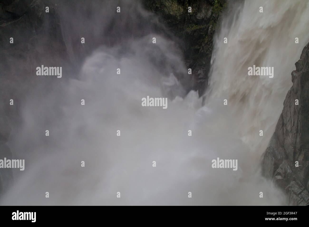Pailon del Diablo (Devil's Cauldron) waterfall near Banos town, Ecuador ...