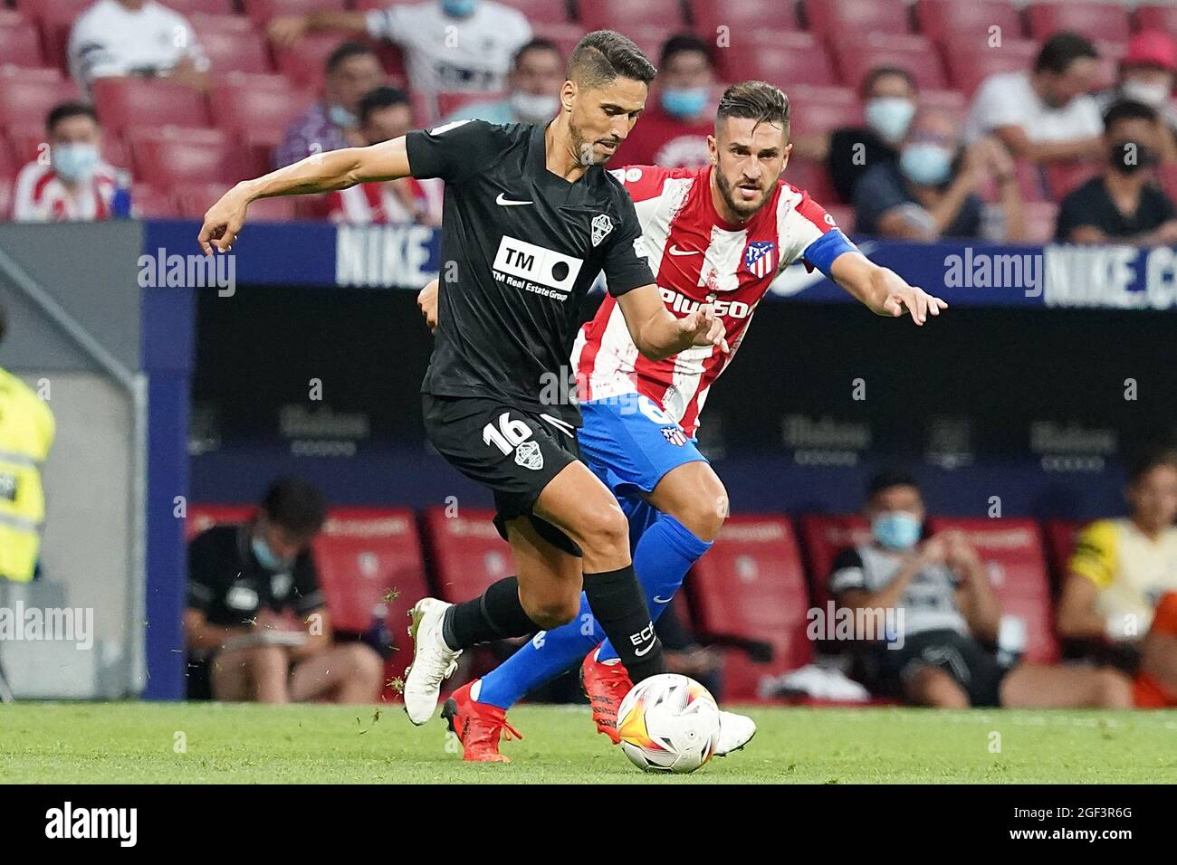 Atletico de Madrid's Koke Resurreccion (r) and Elche CF's Fidel Chaves ...