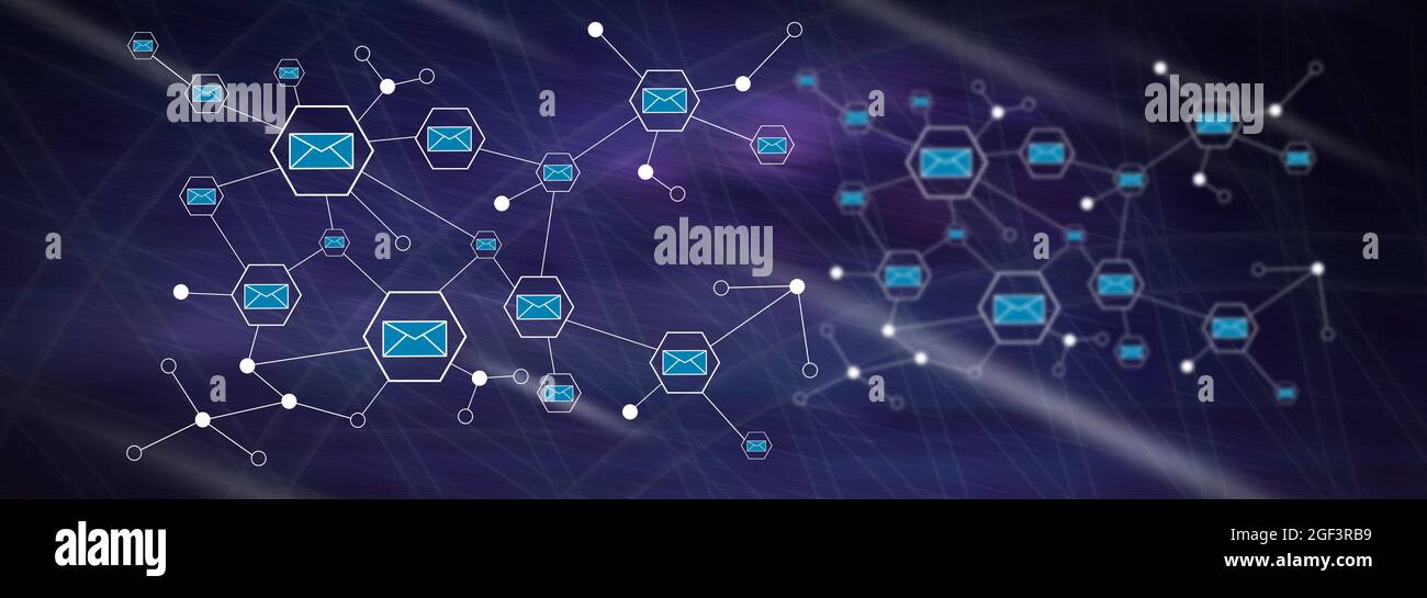 Illustration of a communication network concept Stock Photo - Alamy