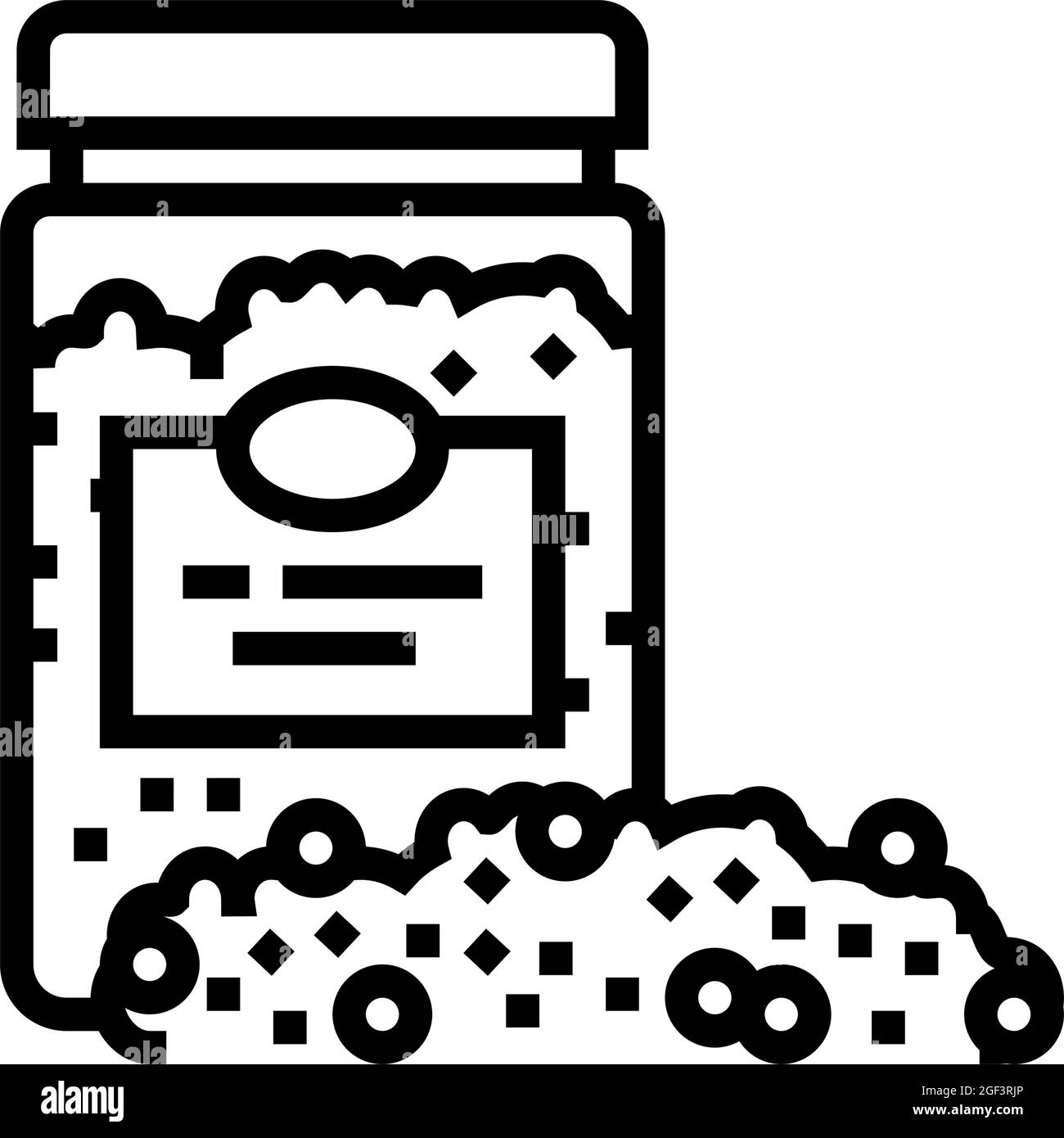 pollen bottle beekeeping line icon vector illustration Stock Vector ...