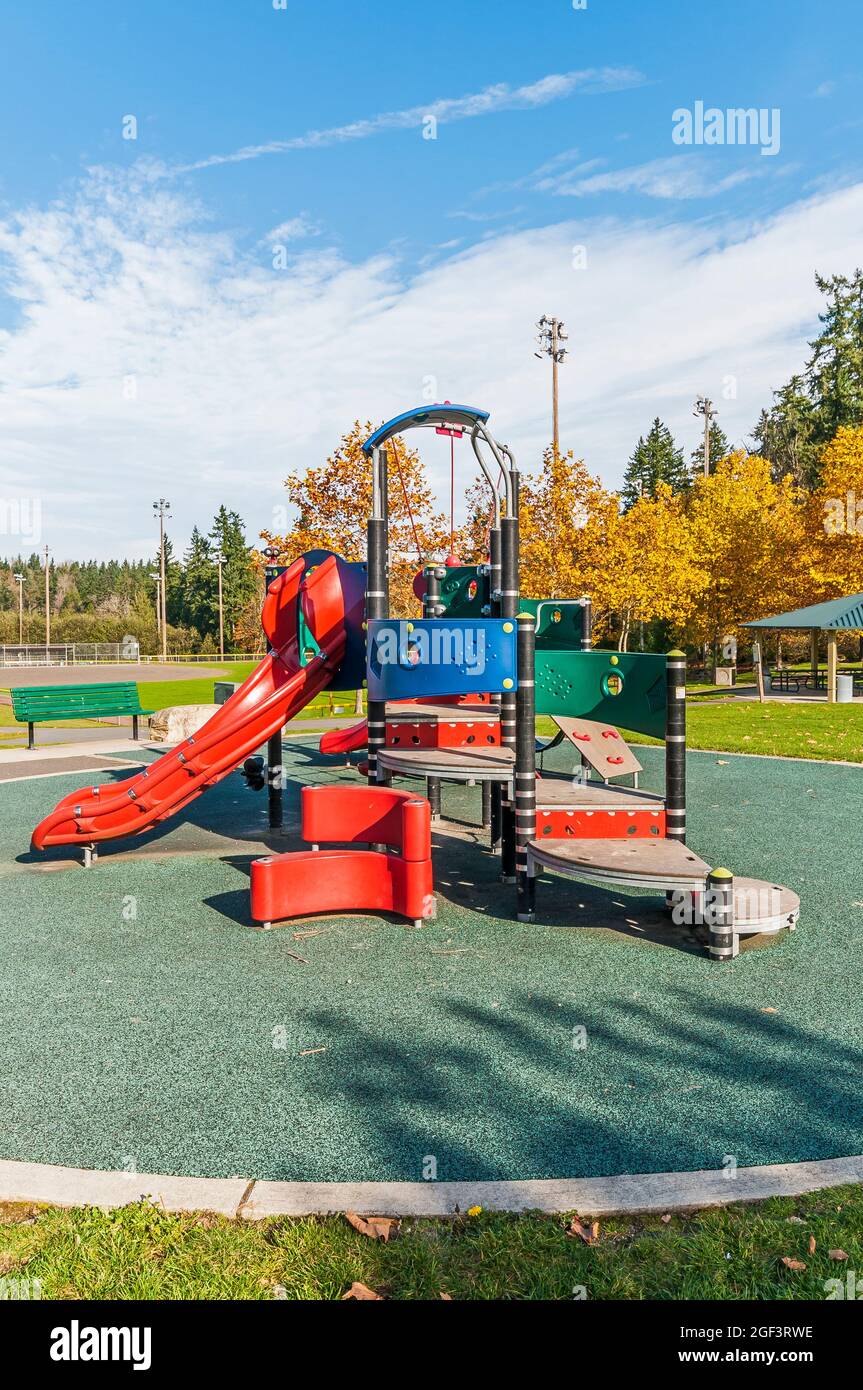 A playground in Petrovitsky Park near Renton, Washington Stock Photo ...