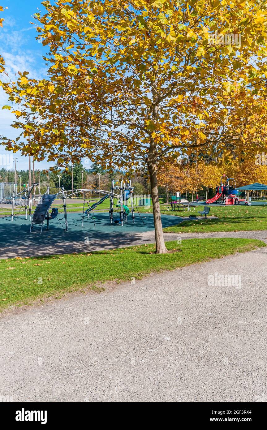 A playground in Petrovitsky Park near Renton, Washington Stock Photo ...