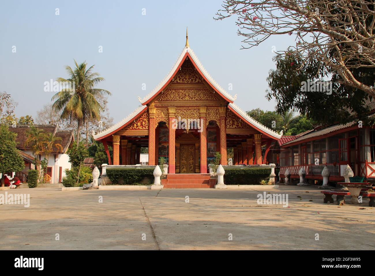 buddhist temple (wat boupha viphasana ram) in luang prabang (laos Stock ...