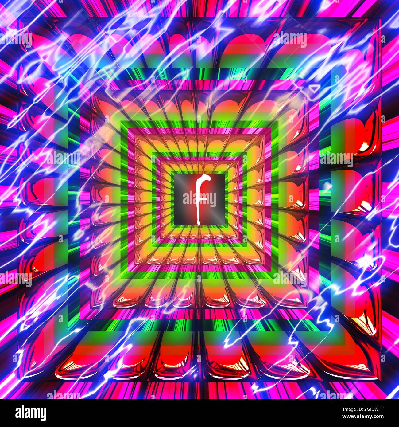 Monogram of uppercase character F , electric storm Stock Photo - Alamy