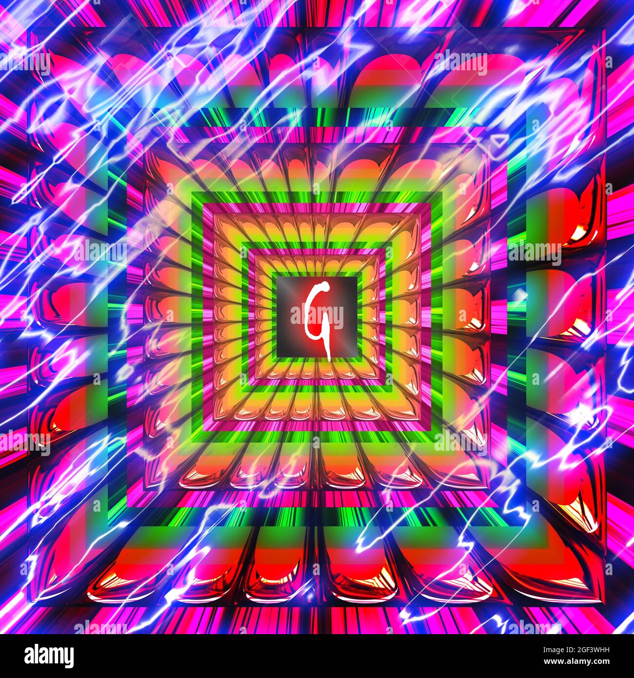 Monogram of uppercase character G , electric storm Stock Photo - Alamy