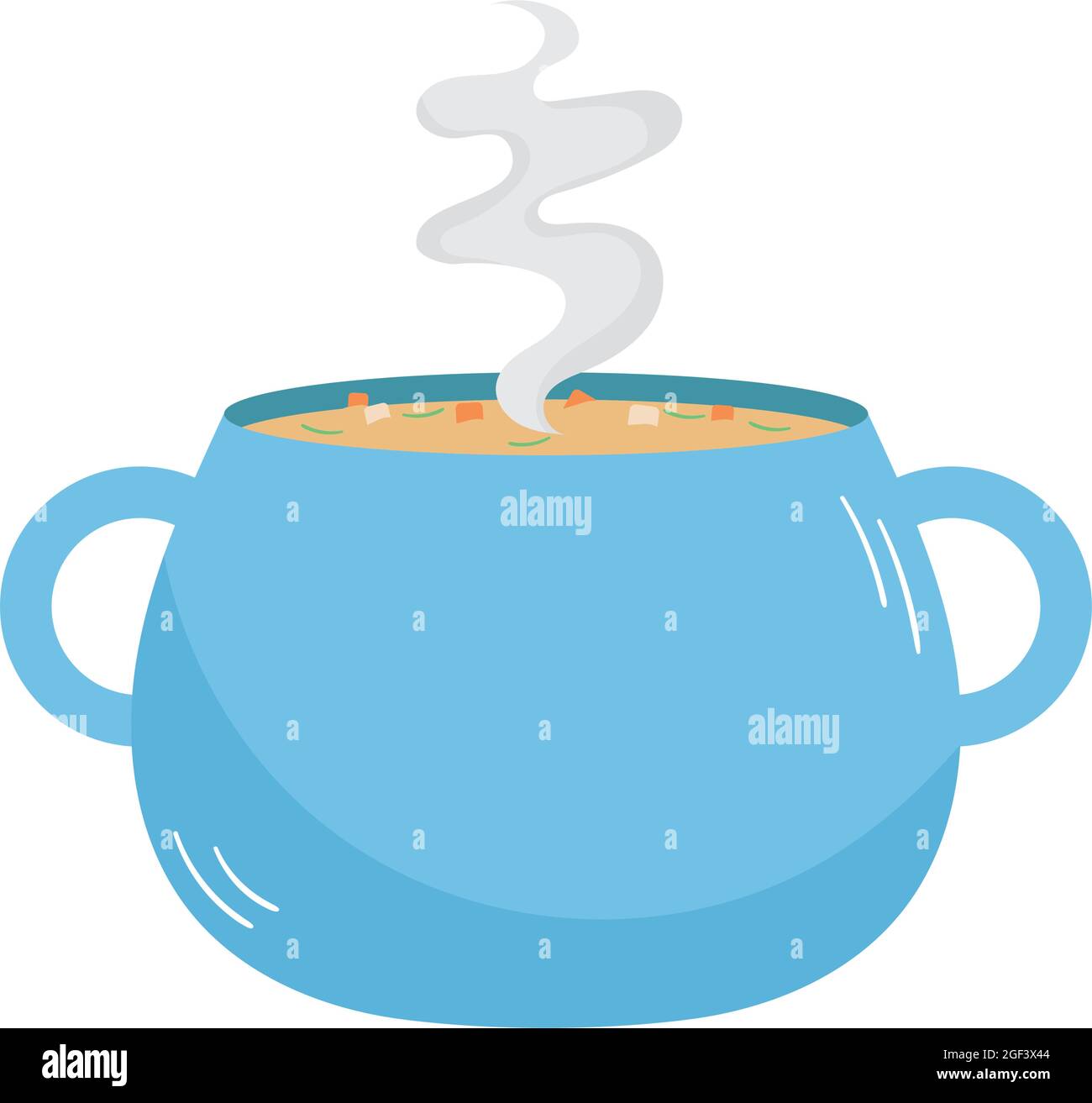 hot soup pot on white background Stock Vector Image & Art - Alamy