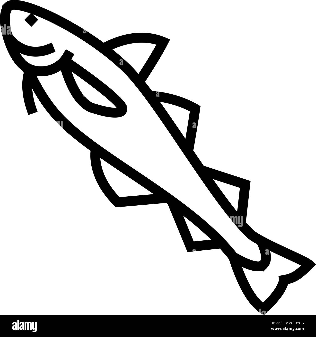 alaska pollock line icon vector illustration Stock Vector Image & Art ...