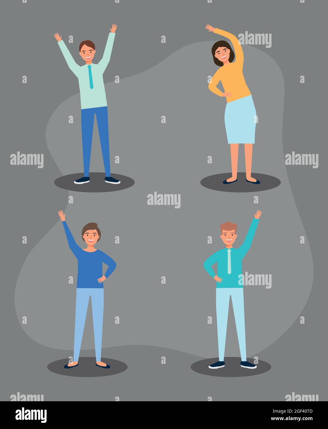 people stretching icon set design Stock Vector Image & Art - Alamy