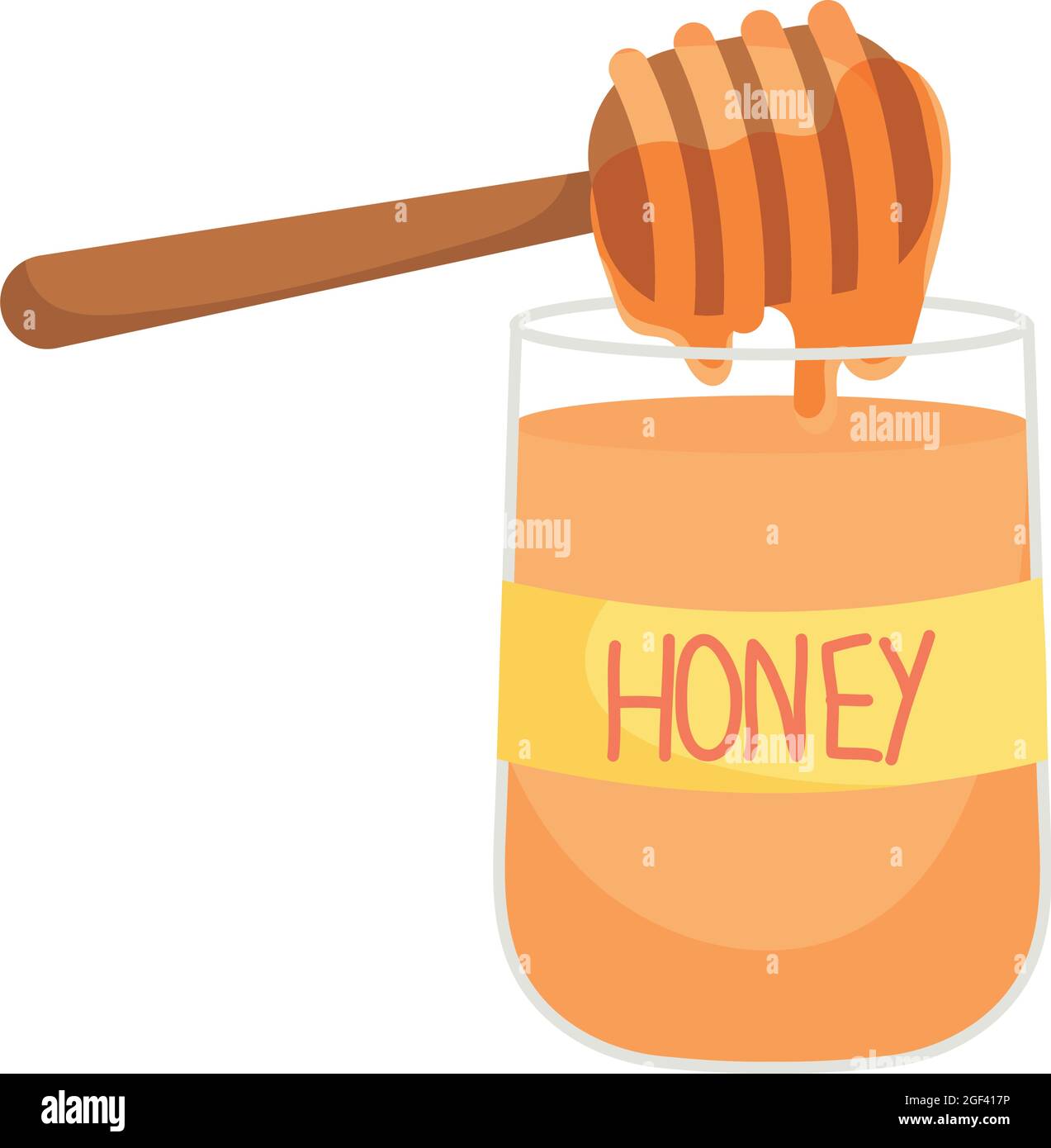 honey bottle and dipper design Stock Vector Image & Art - Alamy