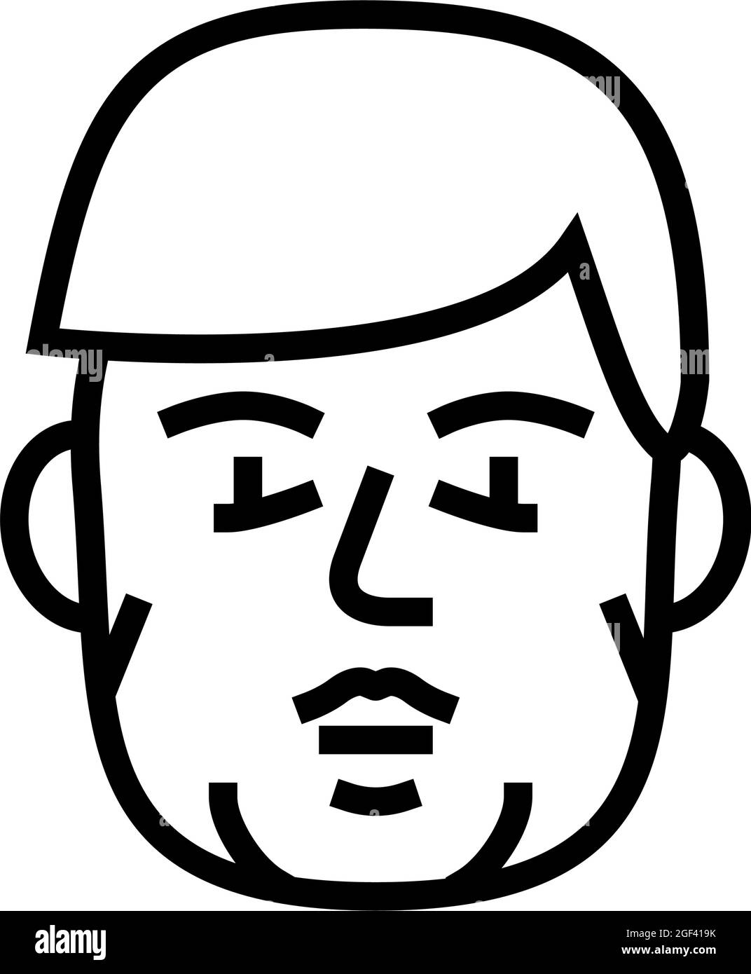 acromegaly endocrinology line icon vector illustration Stock Vector ...