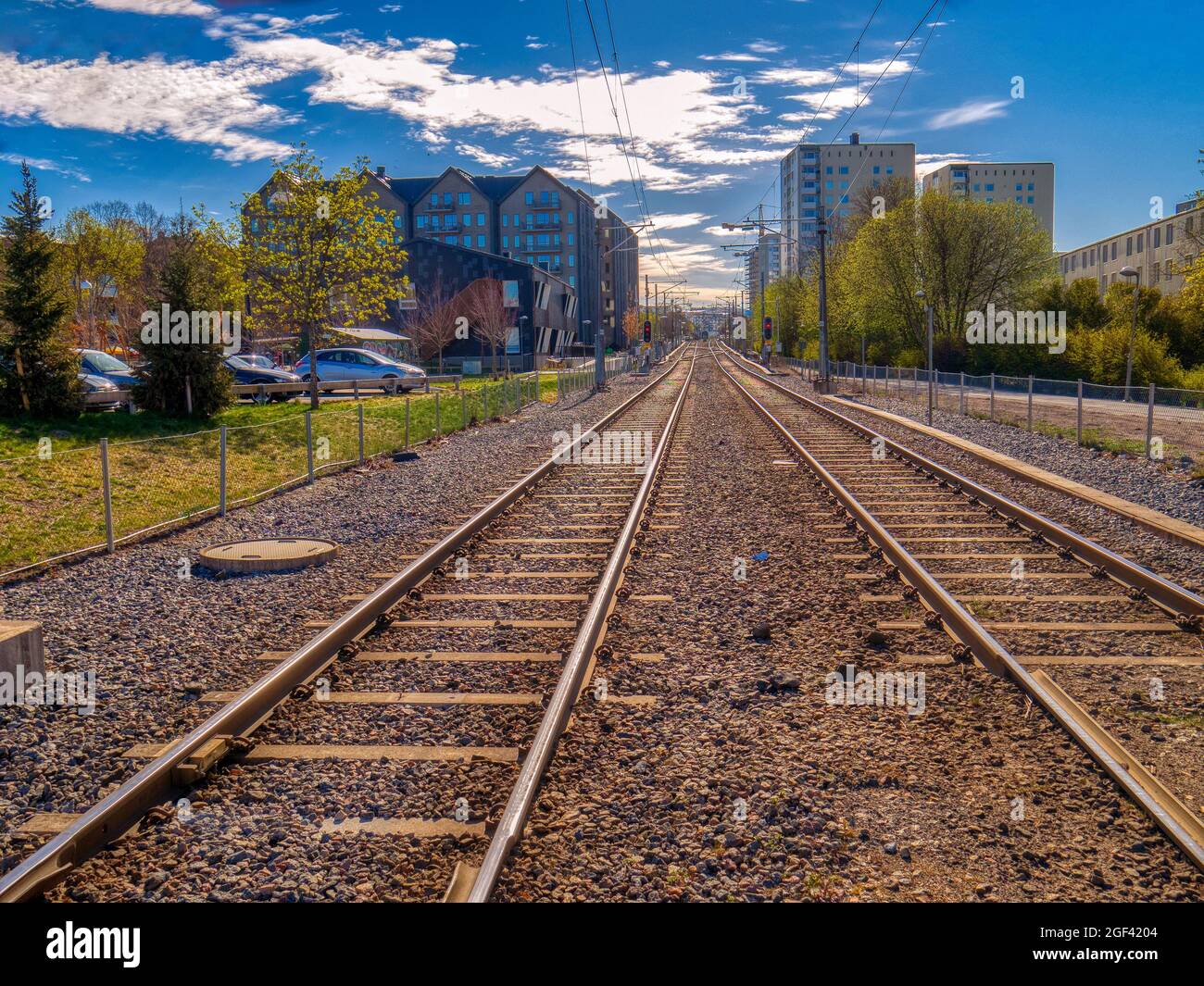 Parallel straight tracks hi-res stock photography and images - Alamy