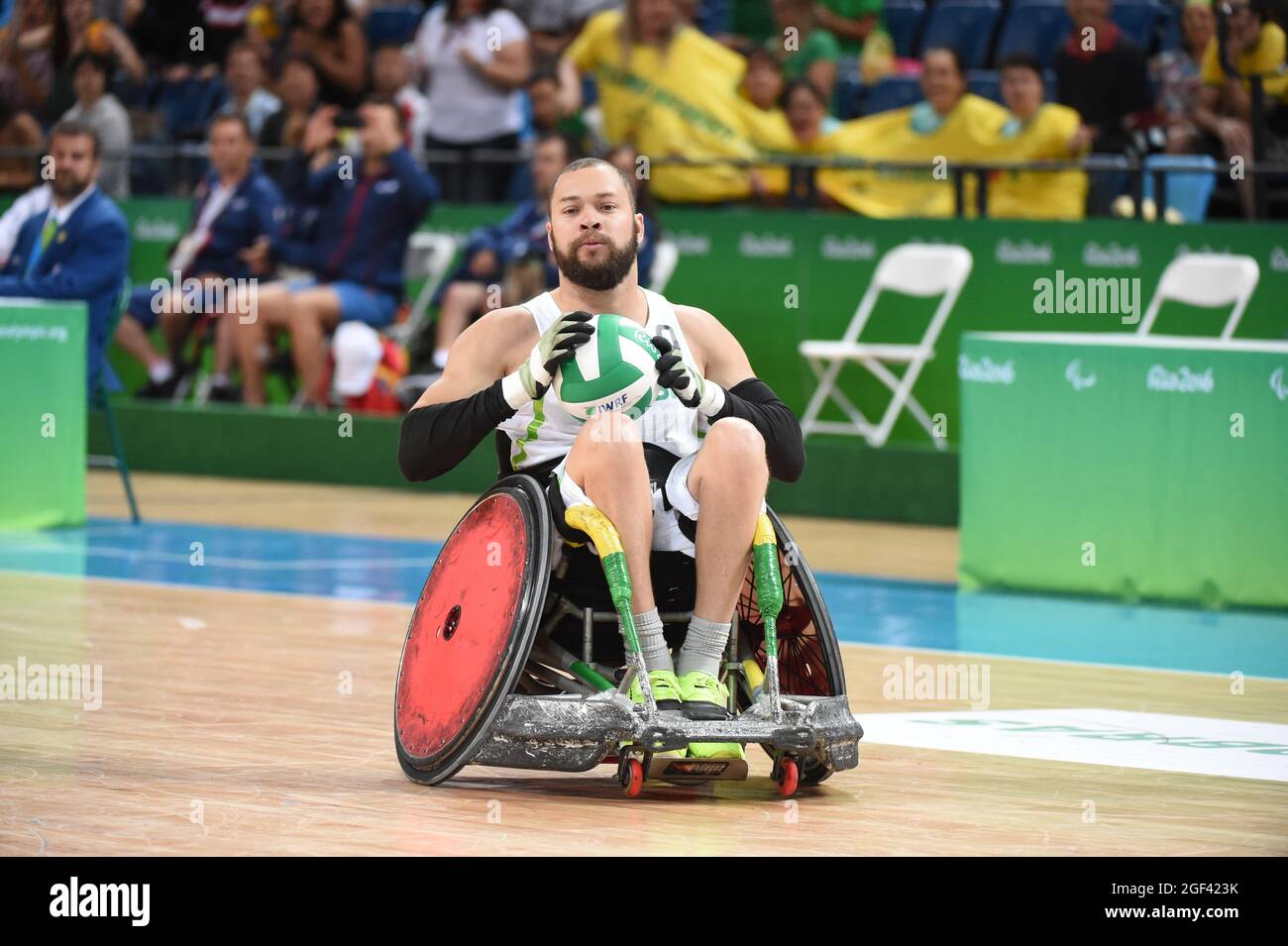 Wheelchair Rugby , between the Brazil x Australia teams , in the ...