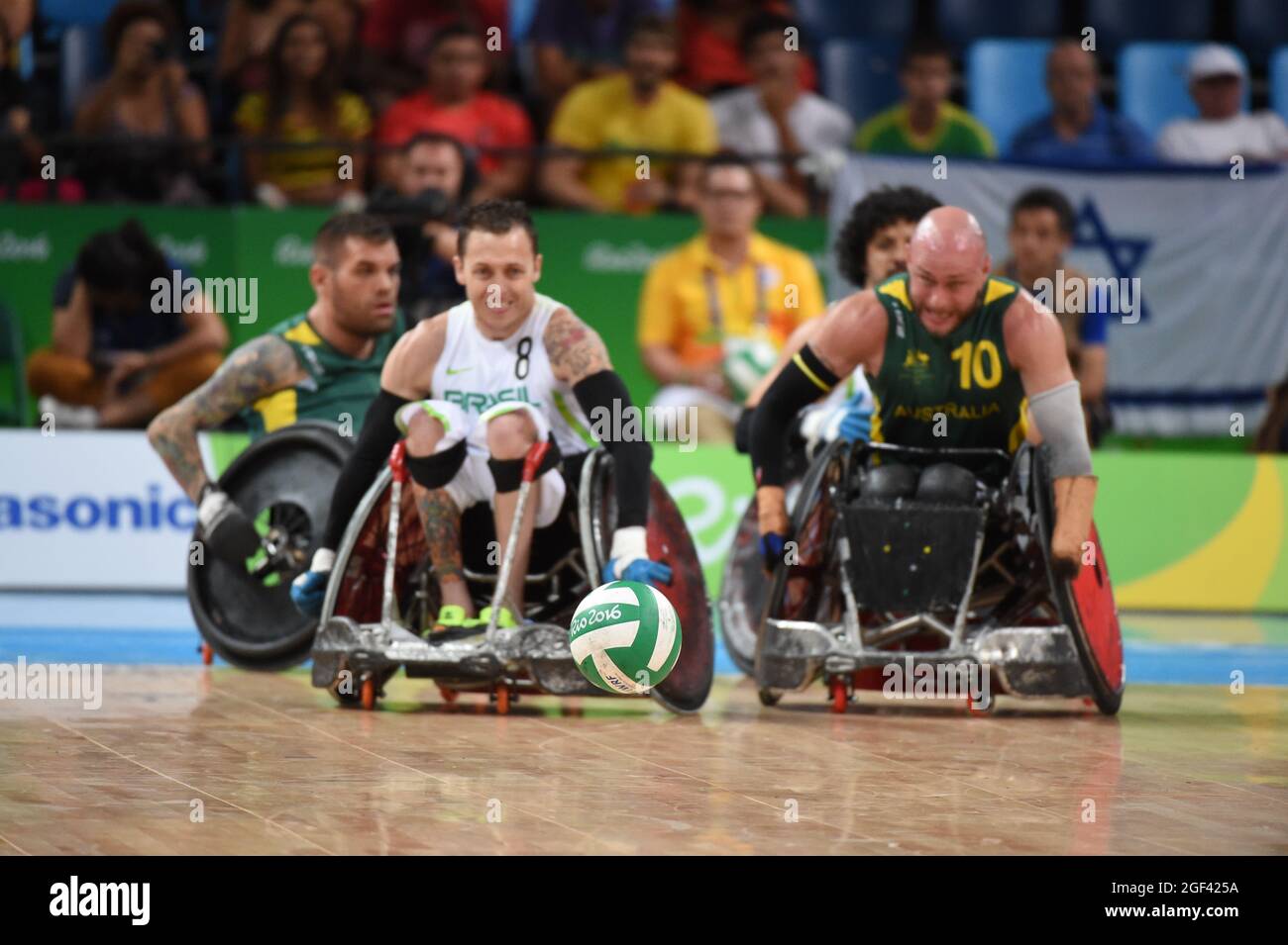 Wheelchair Rugby , between the Brazil x Australia teams , in the ...