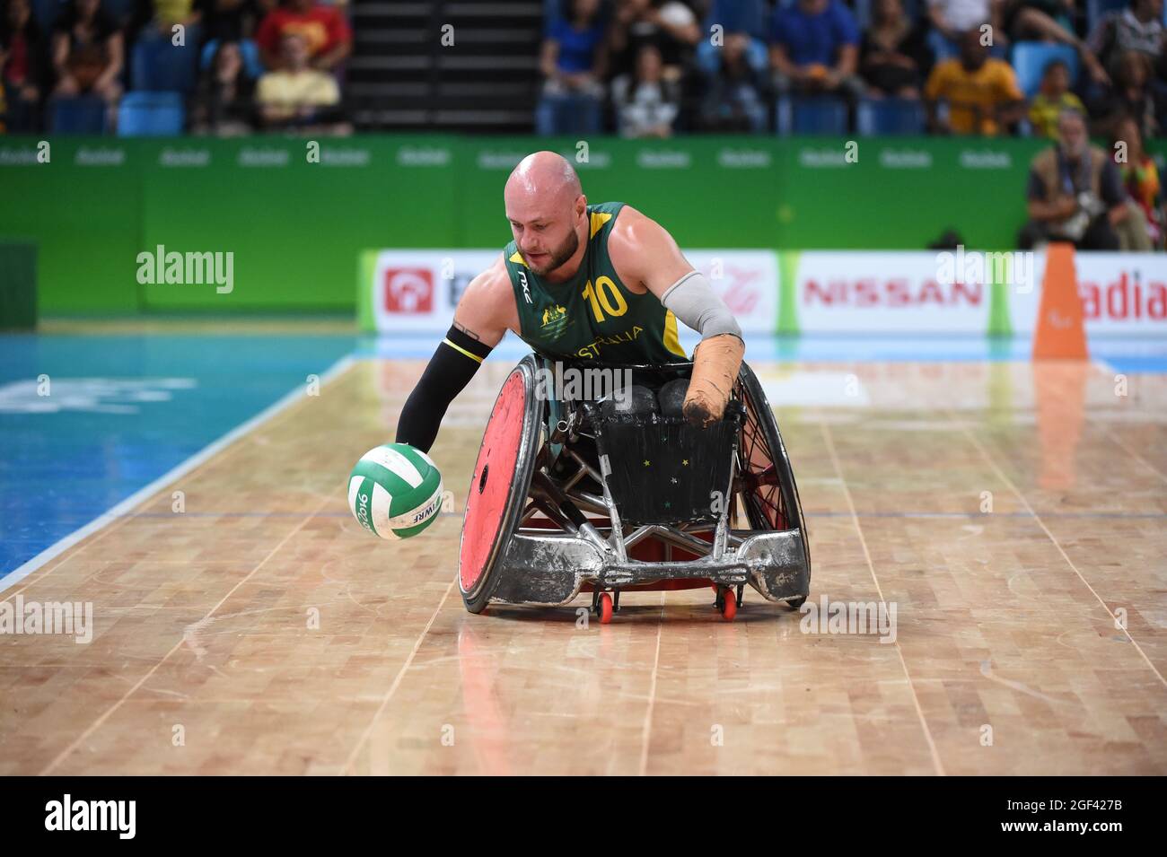 Wheelchair Rugby , between the Brazil x Australia teams , in the ...