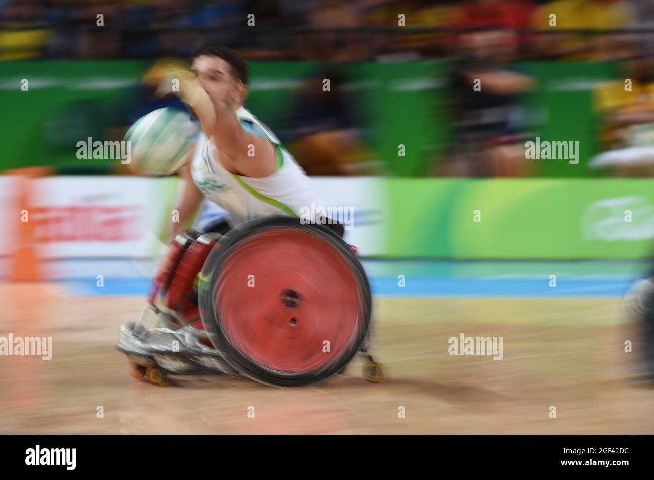 Wheelchair Rugby , between the Brazil x Australia teams , in the ...