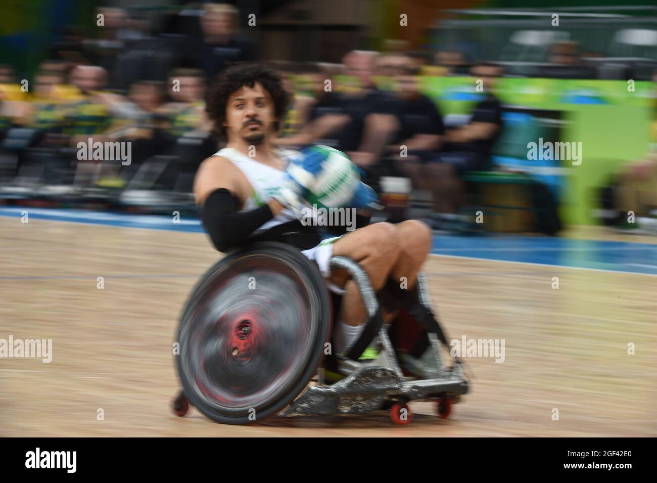 Wheelchair Rugby , between the Brazil x Australia teams , in the ...