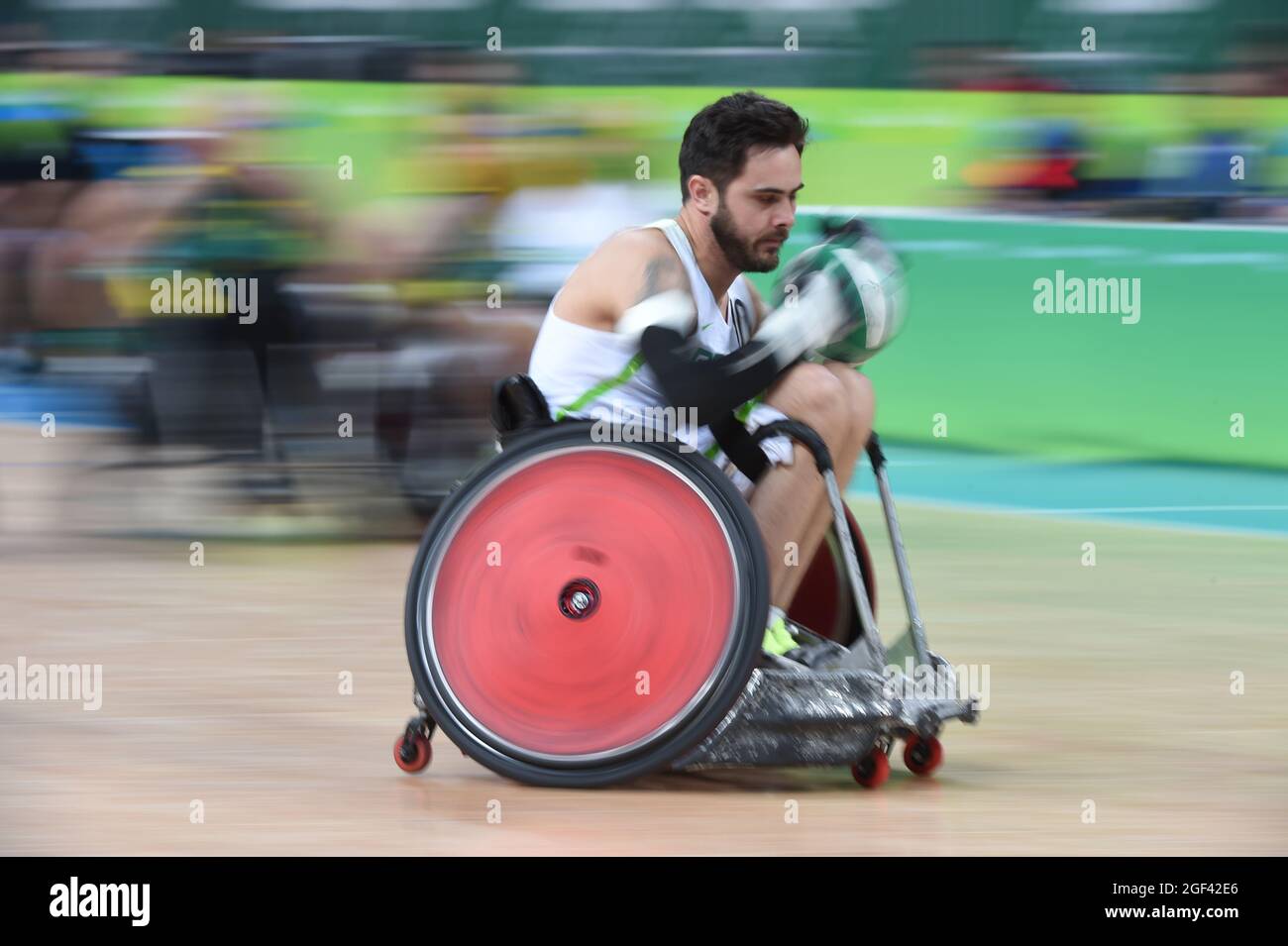 Wheelchair Rugby , between the Brazil x Australia teams , in the ...