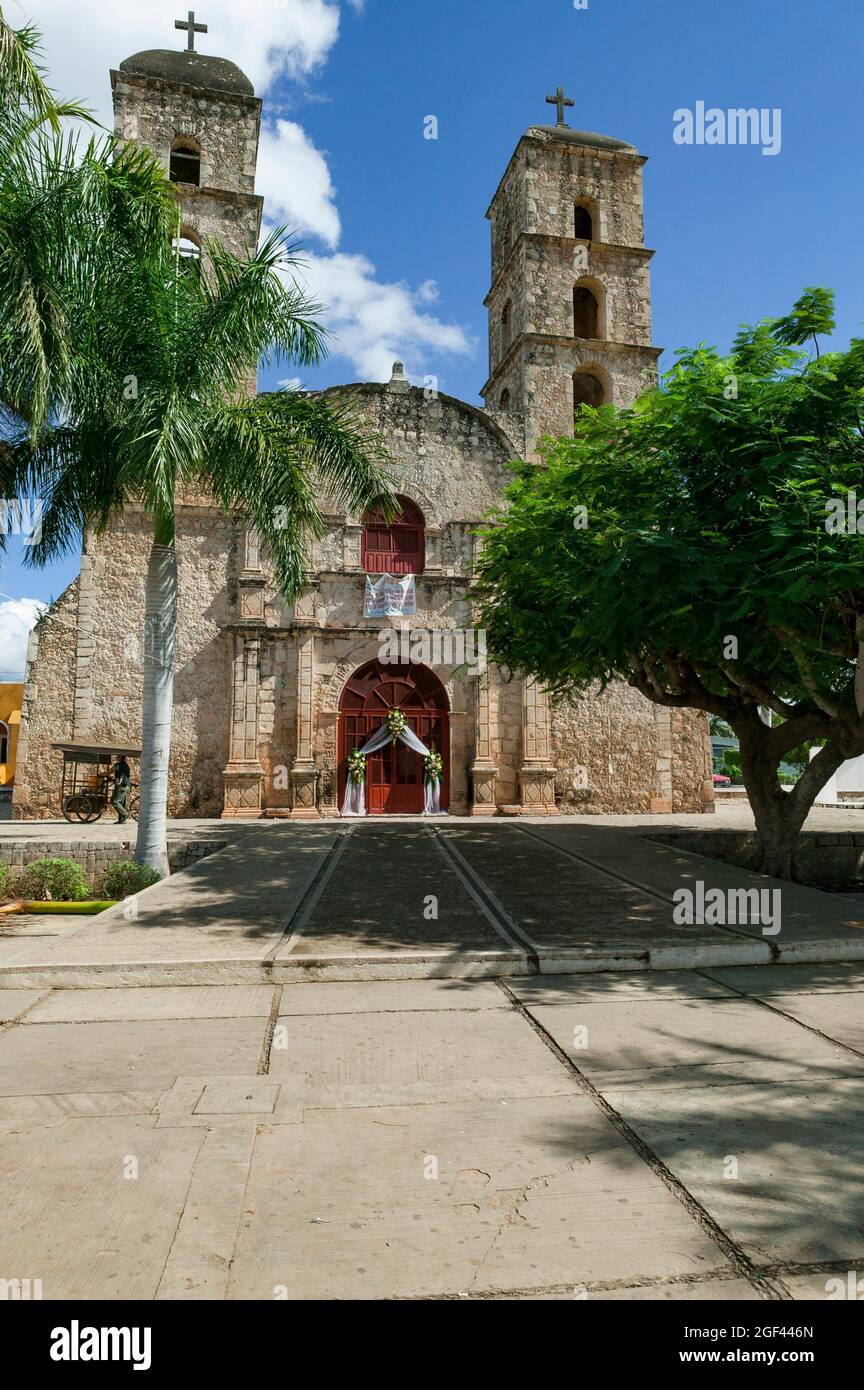 Yucatan mexico church tower hi-res stock photography and images - Alamy