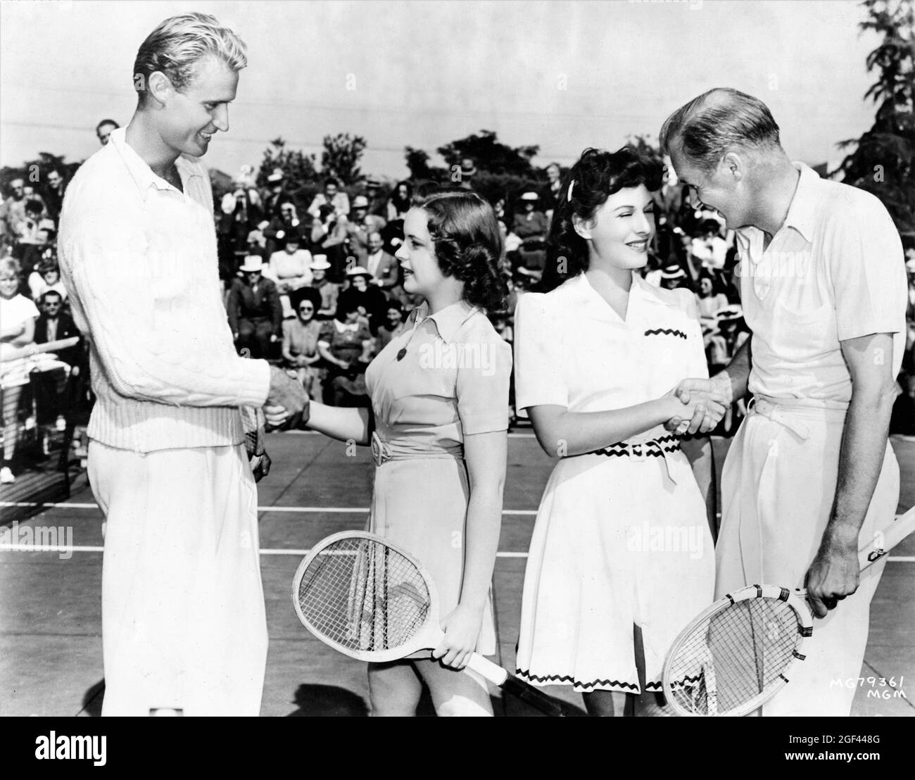 JUDY GARLAND and PAULETTE GODDARD playing Tennis with Professional ...
