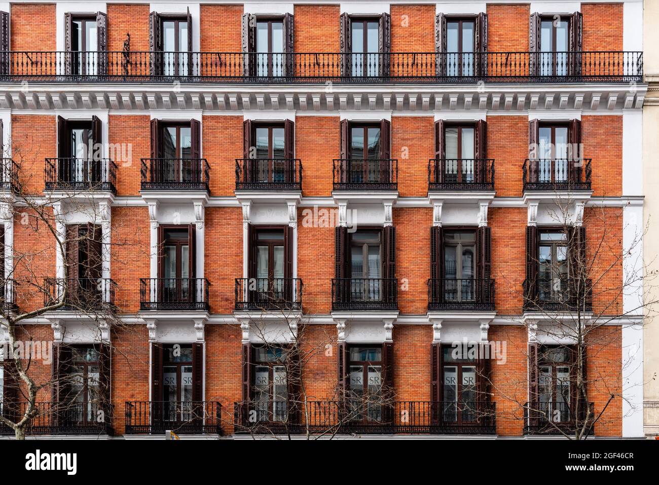 Front Elevation View Apartment Building High Resolution Stock ...