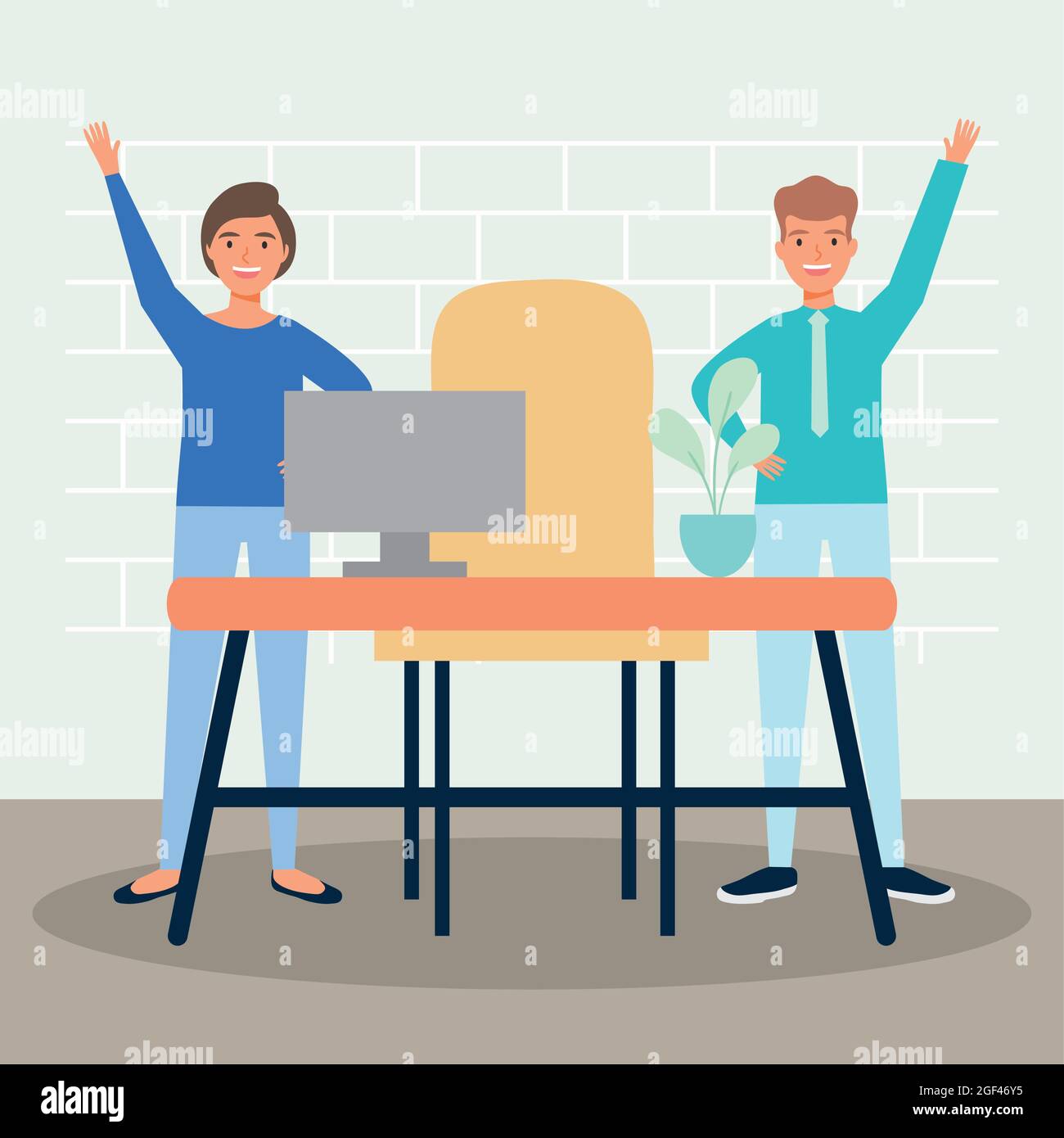 business people stretching in the office Stock Vector Image & Art - Alamy