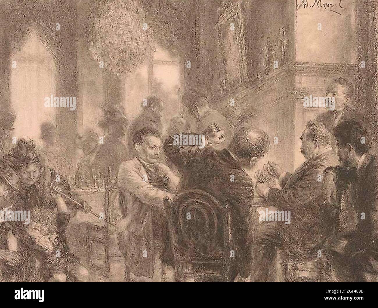 Adolph Friedrich Erdmann von Menzel. The Card Game - 1899 - Adolph ...