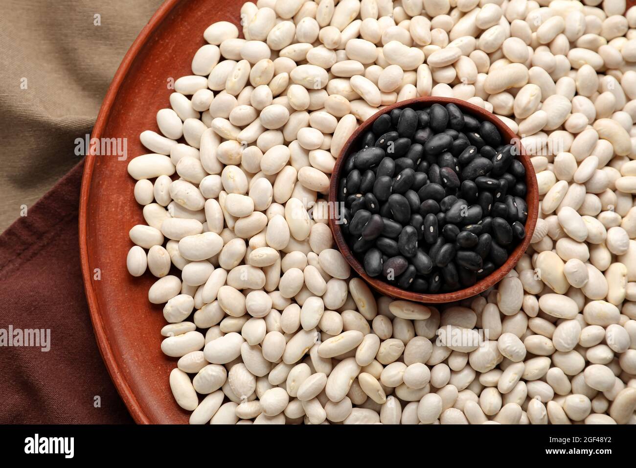 Plate with different types of beans, closeup Stock Photo - Alamy
