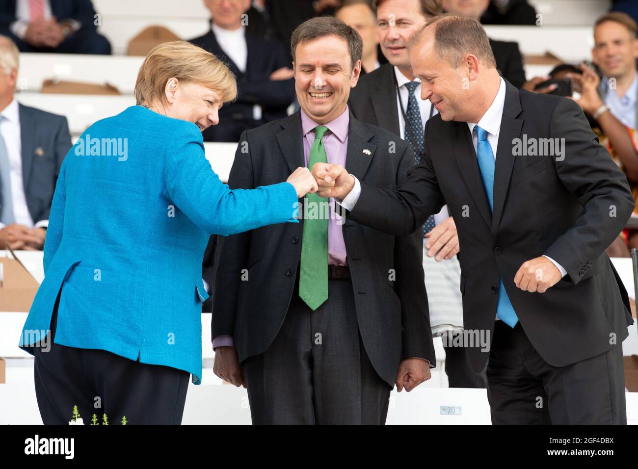 Duesseldorf, Germany. 23rd Aug, 2021. Chancellor Angela Merkel (CDU ...