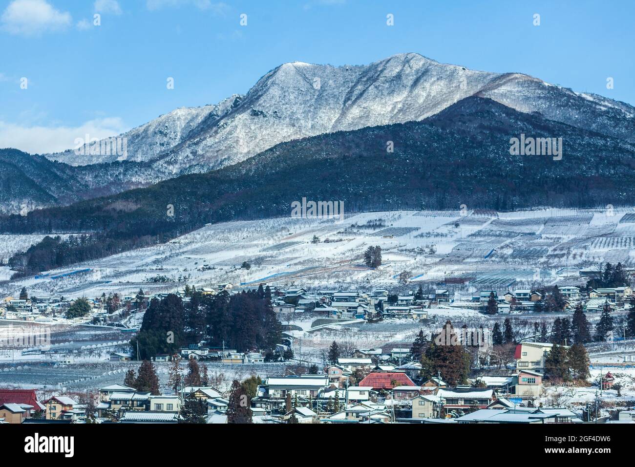 Winter landscape in Nagano, Japan Stock Photo - Alamy