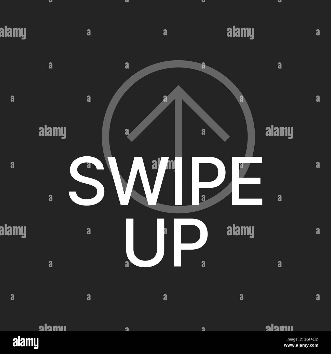Swipe Up. White Icon with Up Arrow for Social Media and Advertisement ...