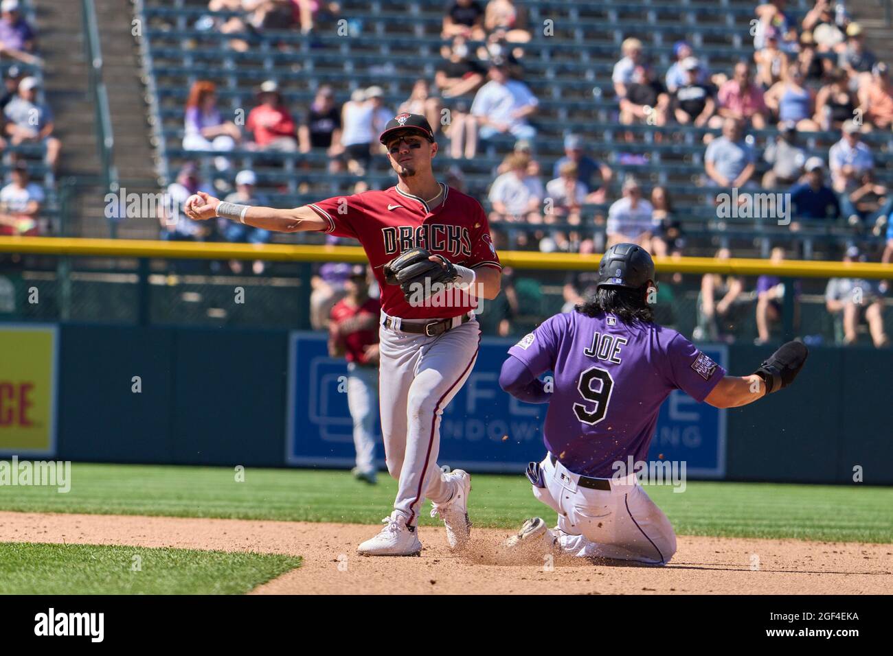 August 22 2021: Arizona shortstop Josh Rojas (10) makes a play during ...