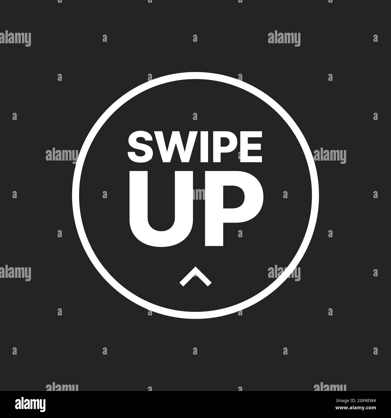 Swipe Up. Small Minimalistic White Icon for Social Media and ...