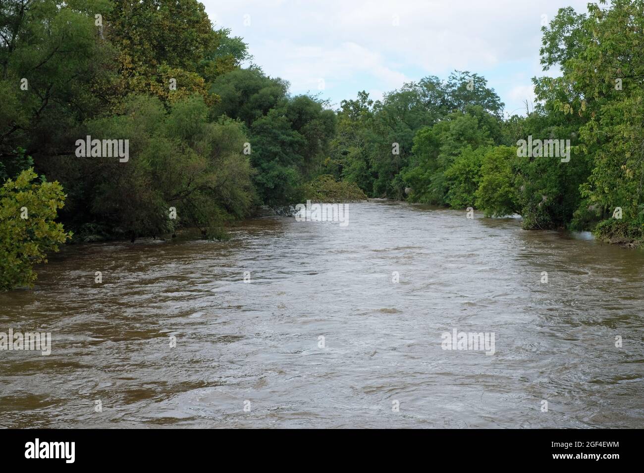 High river.The South Branch of the Raritan River is near cresting stage ...