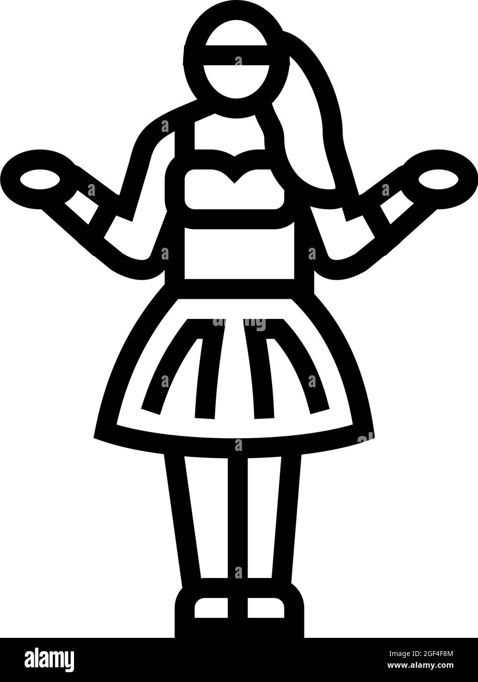hula hawaiian dance line icon vector illustration Stock Vector Image ...
