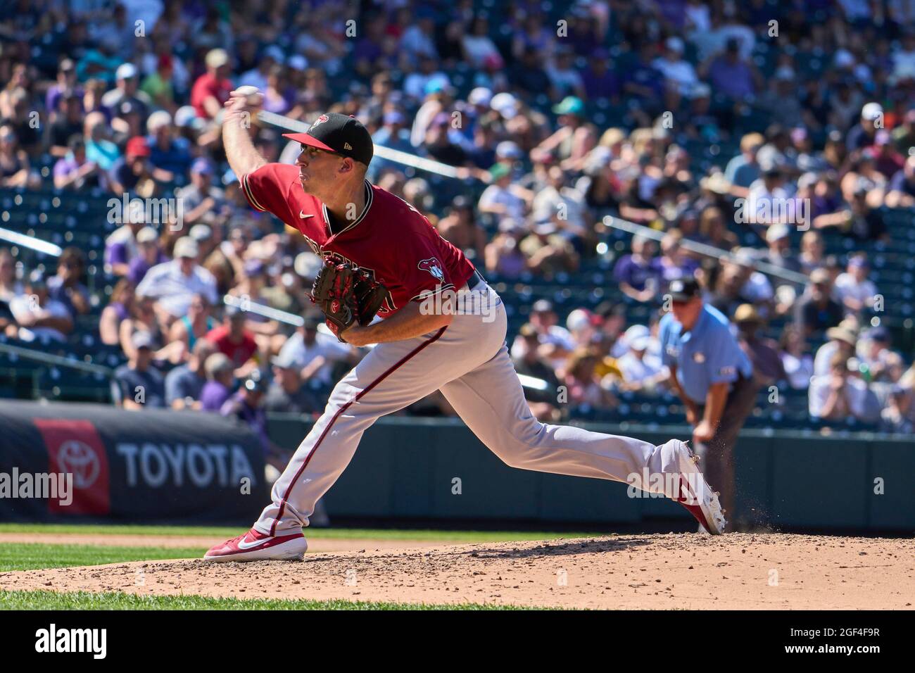 August 22 2021: Arizona pitcher Taylor Widener (57) throws a pitch ...