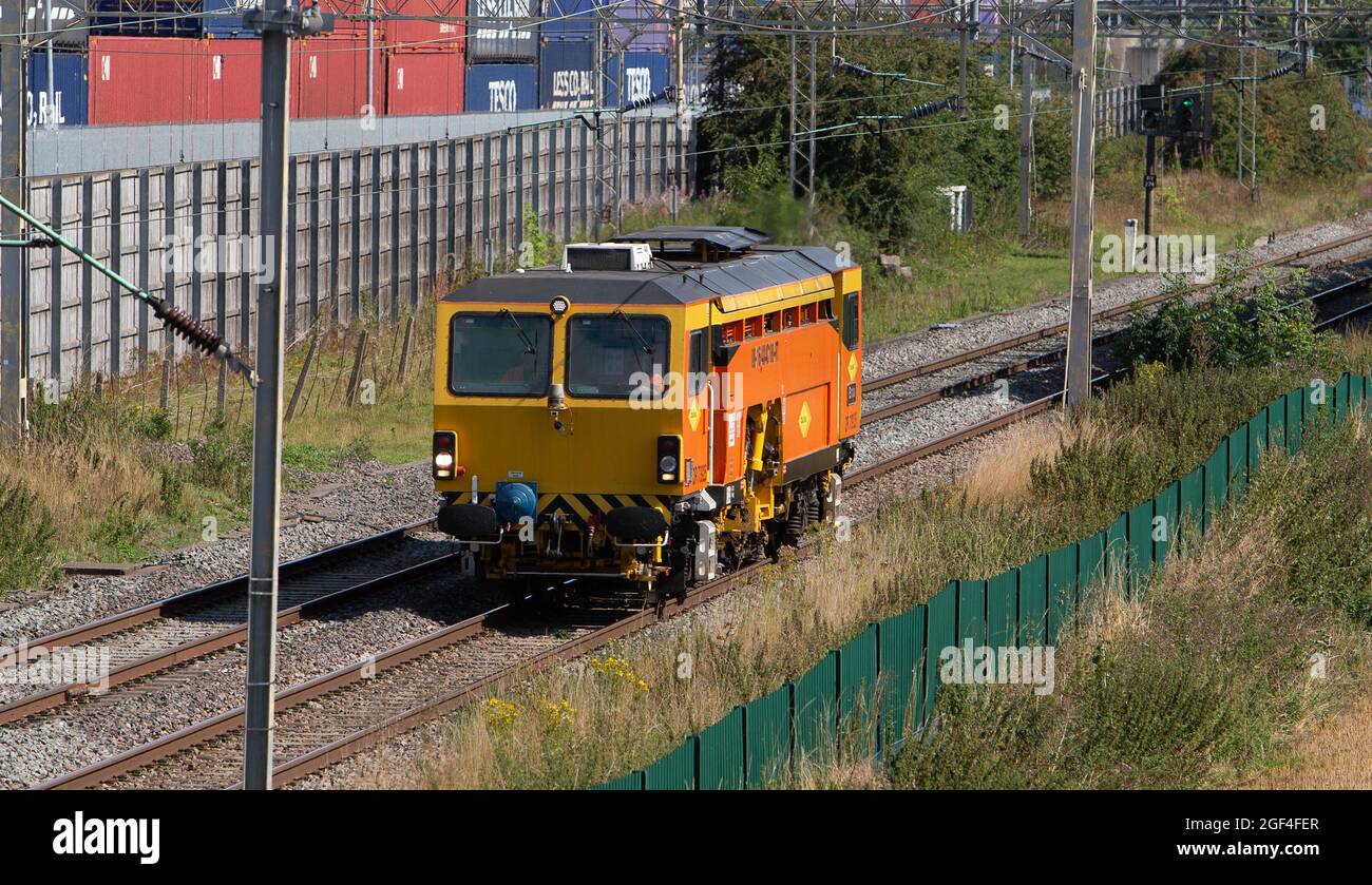 Colas Rail Track Vehicle passing DIRFT Stock Photo - Alamy