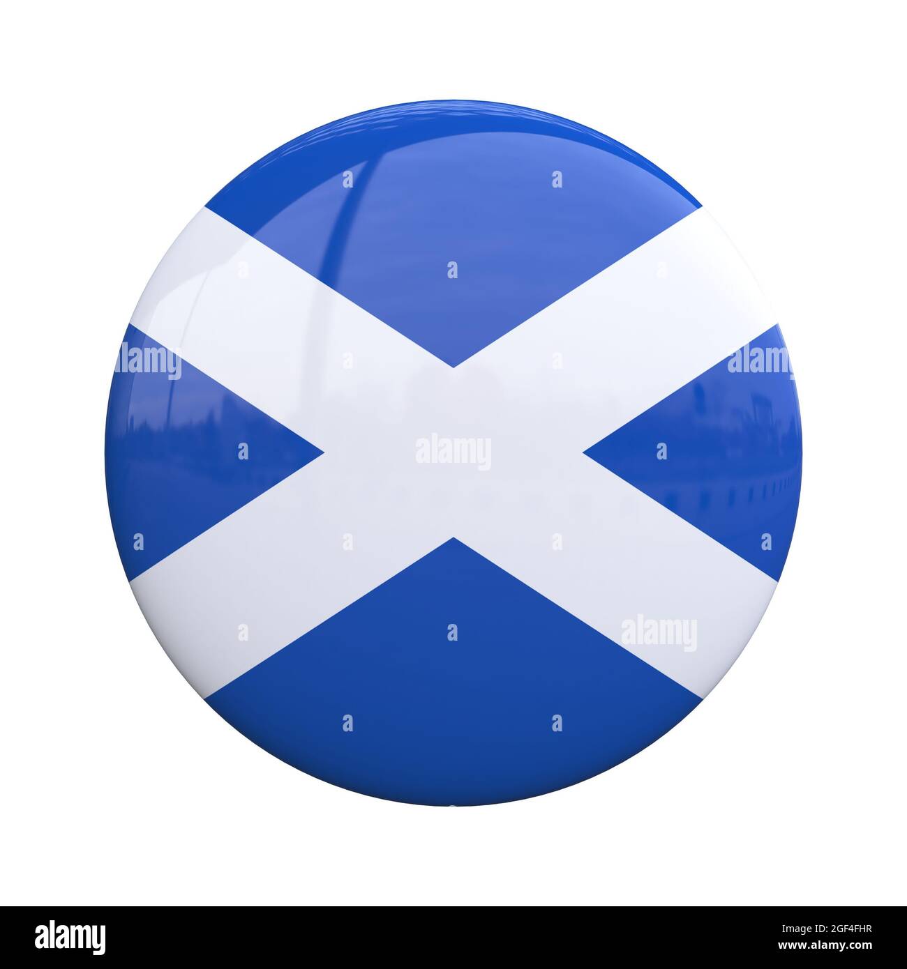 Scotland national flag badge, nationality pin 3d rendering Stock Photo ...