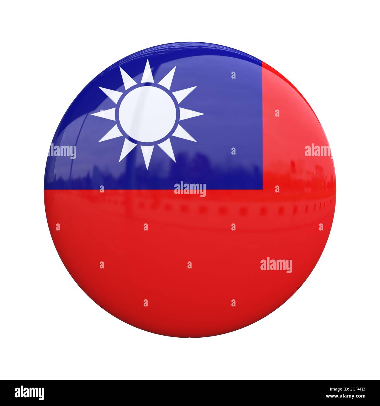 Taiwan national flag badge, nationality pin 3d rendering Stock Photo ...