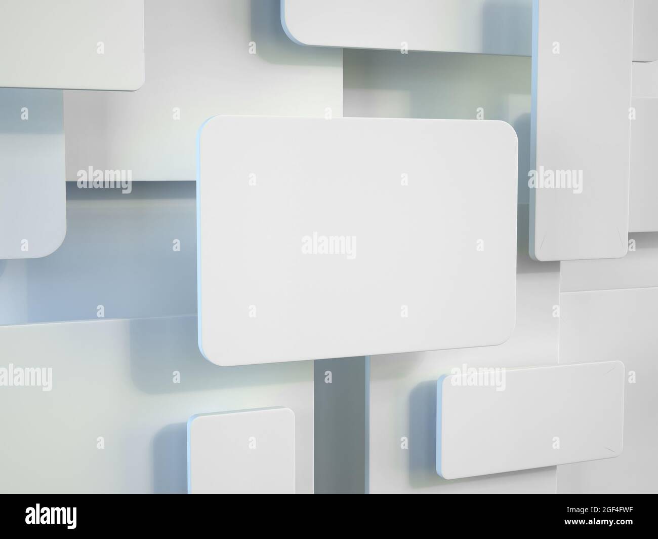 Abstract background - blank banners 3d rendering Stock Photo - Alamy
