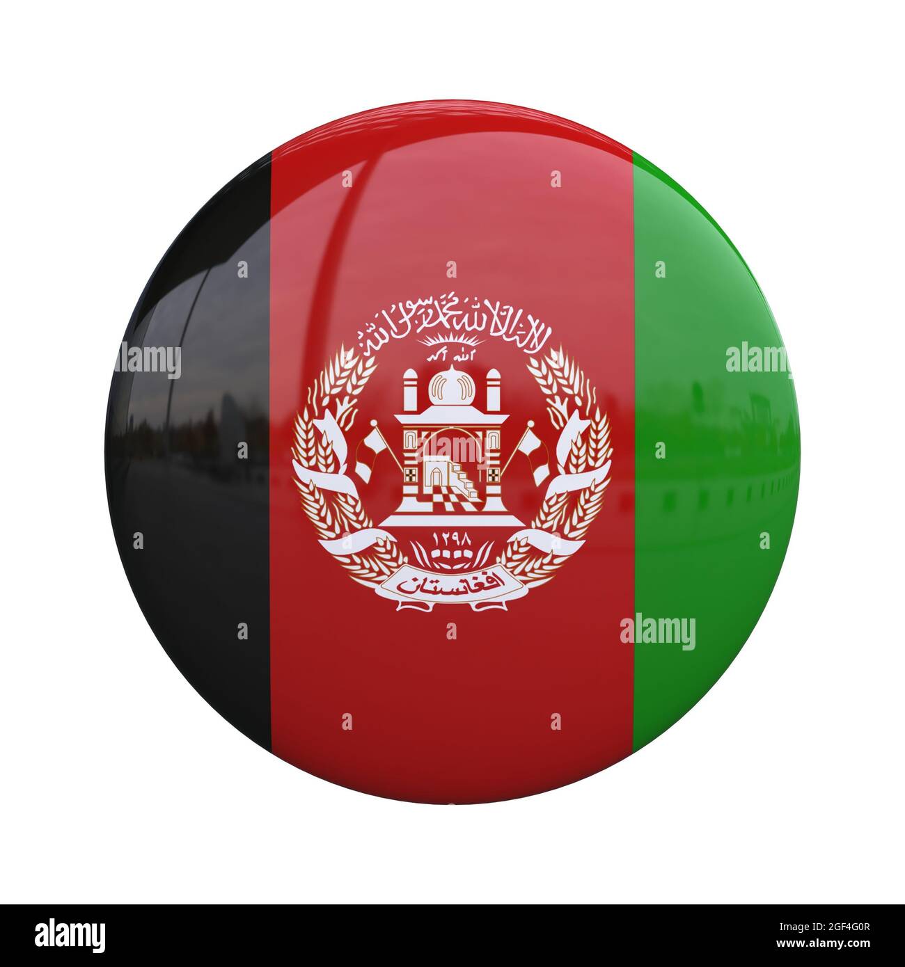 Afghanistan national flag badge, nationality pin 3d rendering Stock ...