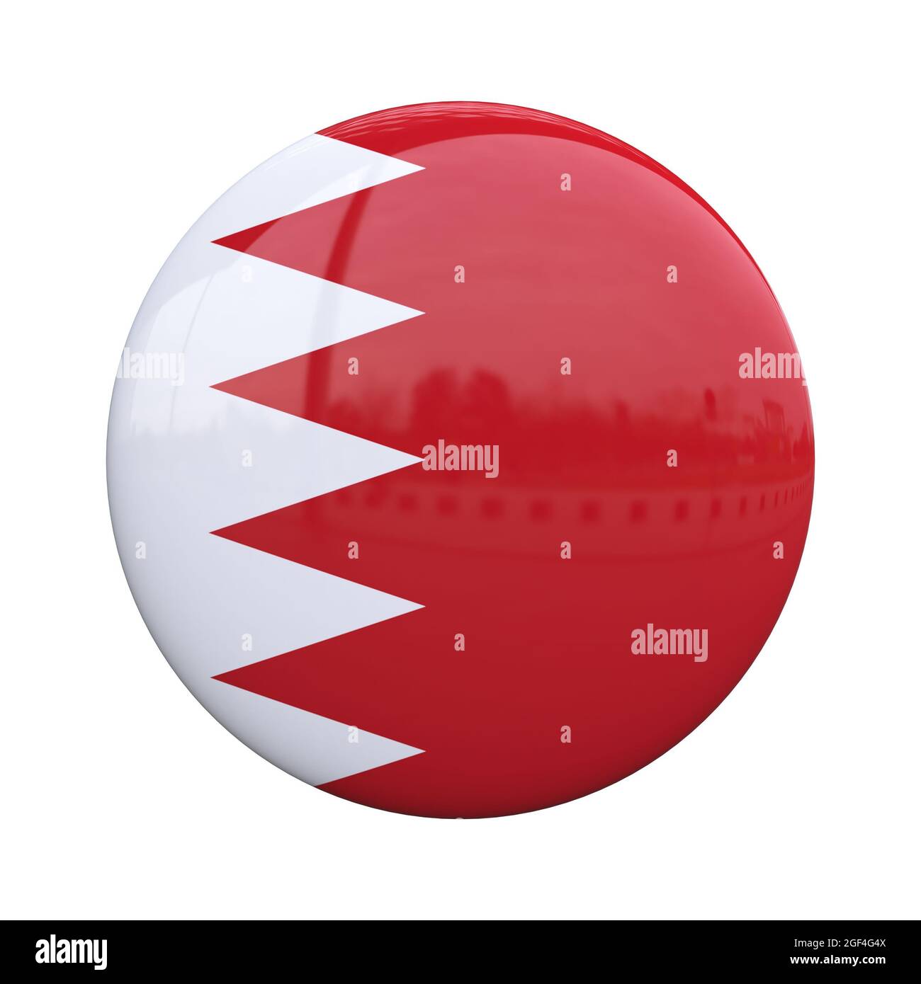 Bahrain national flag badge, nationality pin 3d rendering Stock Photo ...