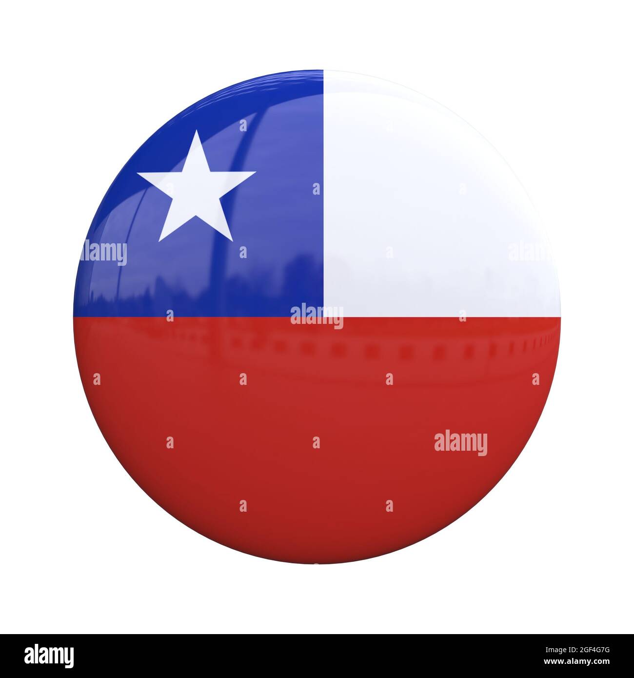 Chile national flag badge, nationality pin 3d rendering Stock Photo - Alamy