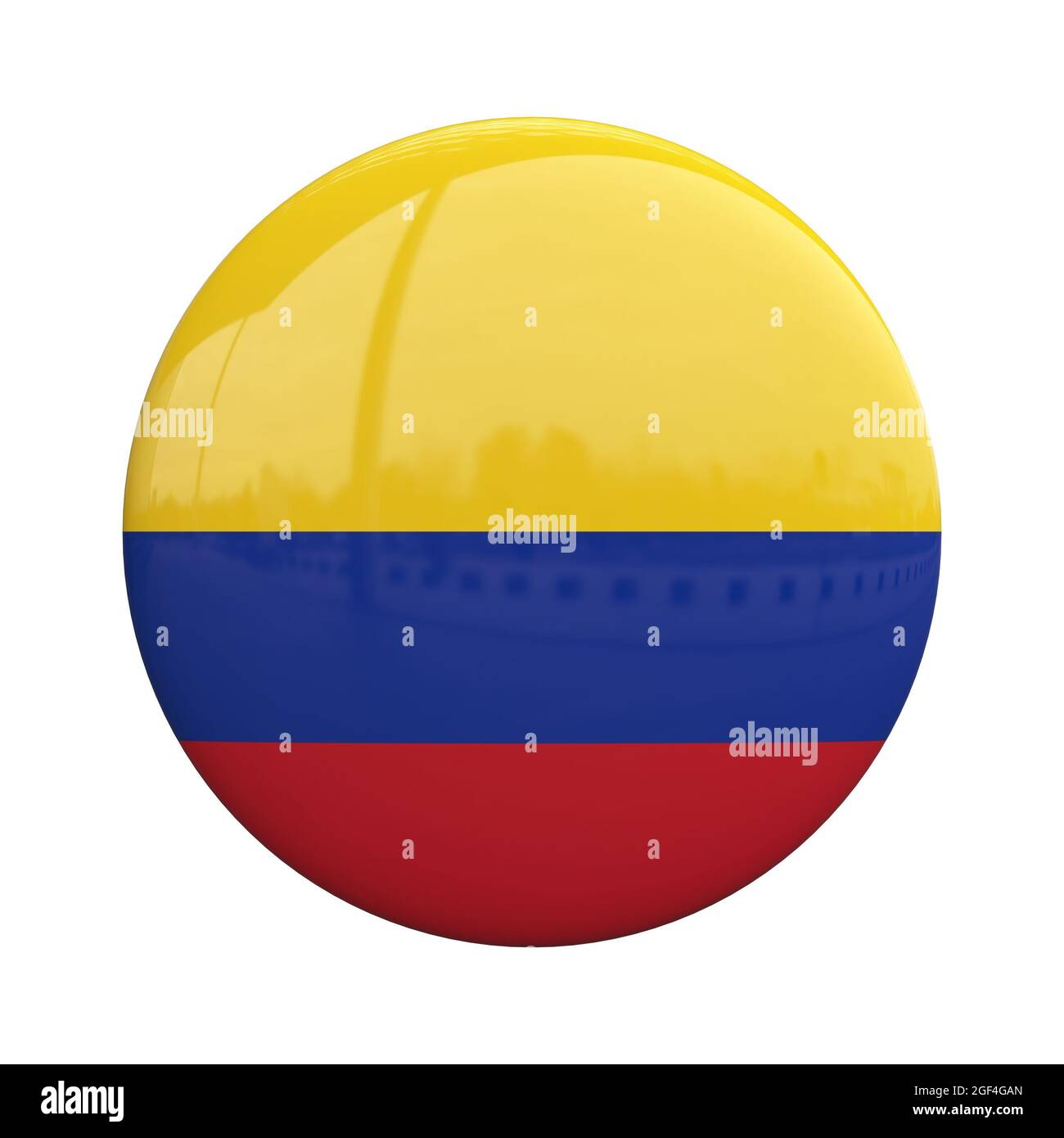 Colombia national flag badge, nationality pin 3d rendering Stock Photo ...