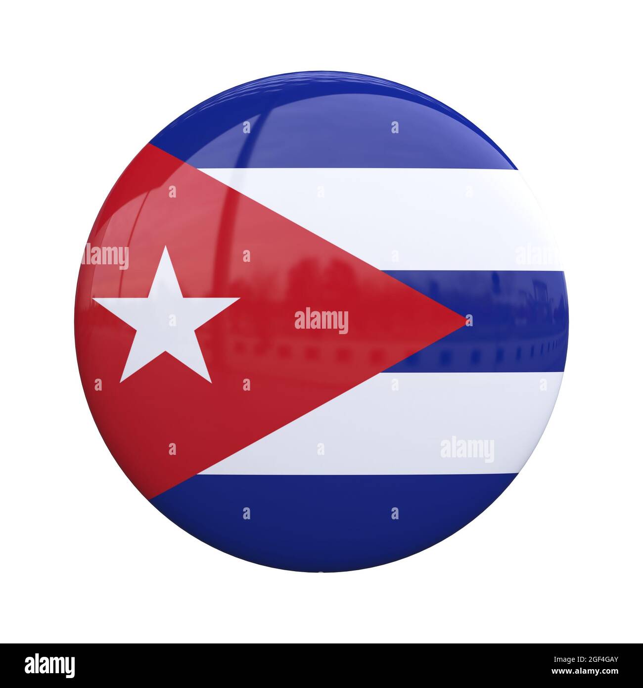 Cuba national flag badge, nationality pin 3d rendering Stock Photo - Alamy