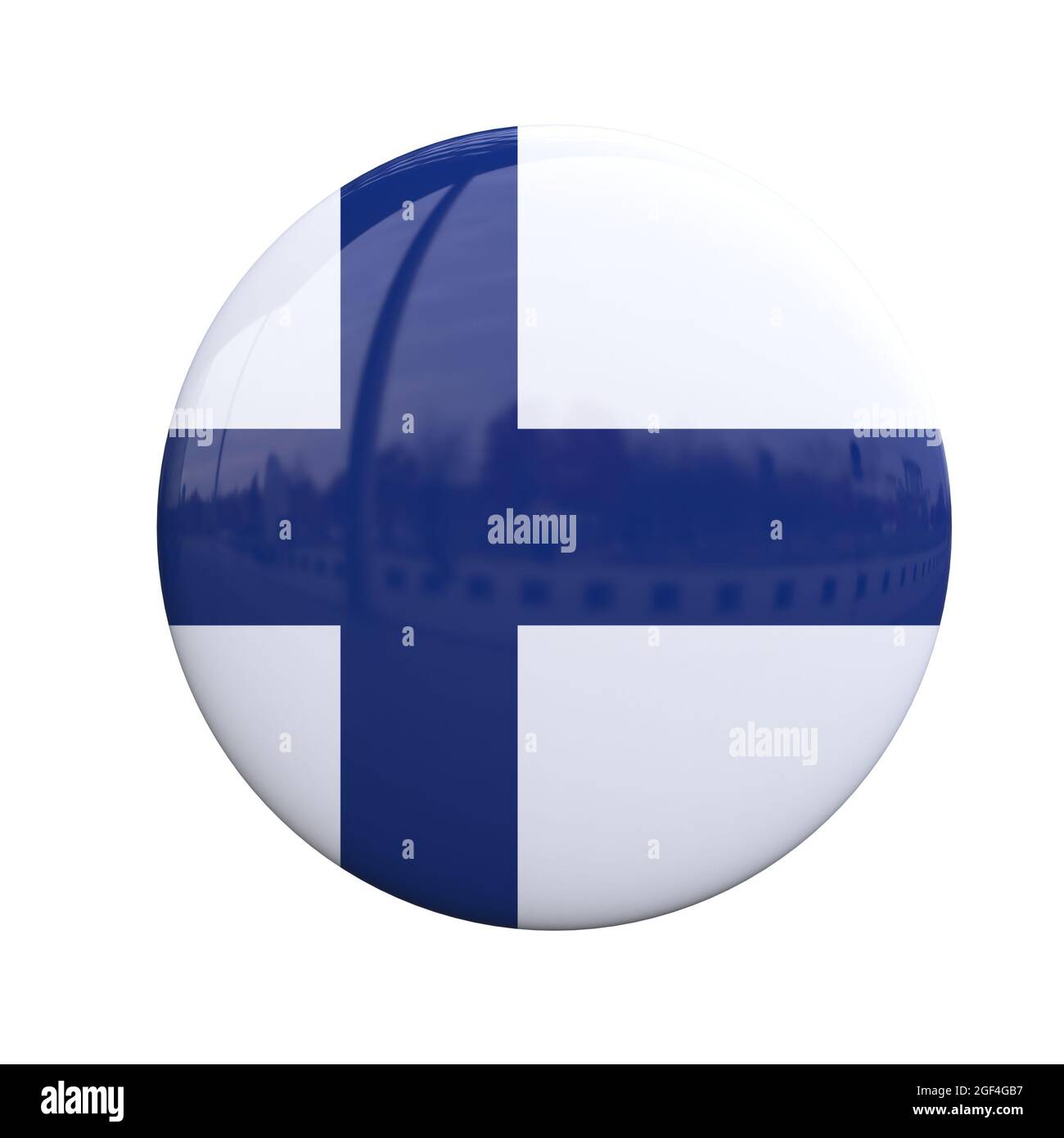 Finland national flag badge, nationality pin 3d rendering Stock Photo ...