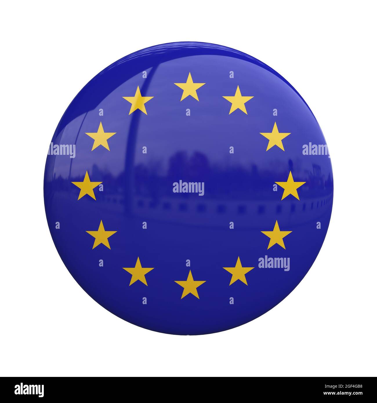 European Union flag badge, nationality pin 3d rendering Stock Photo - Alamy