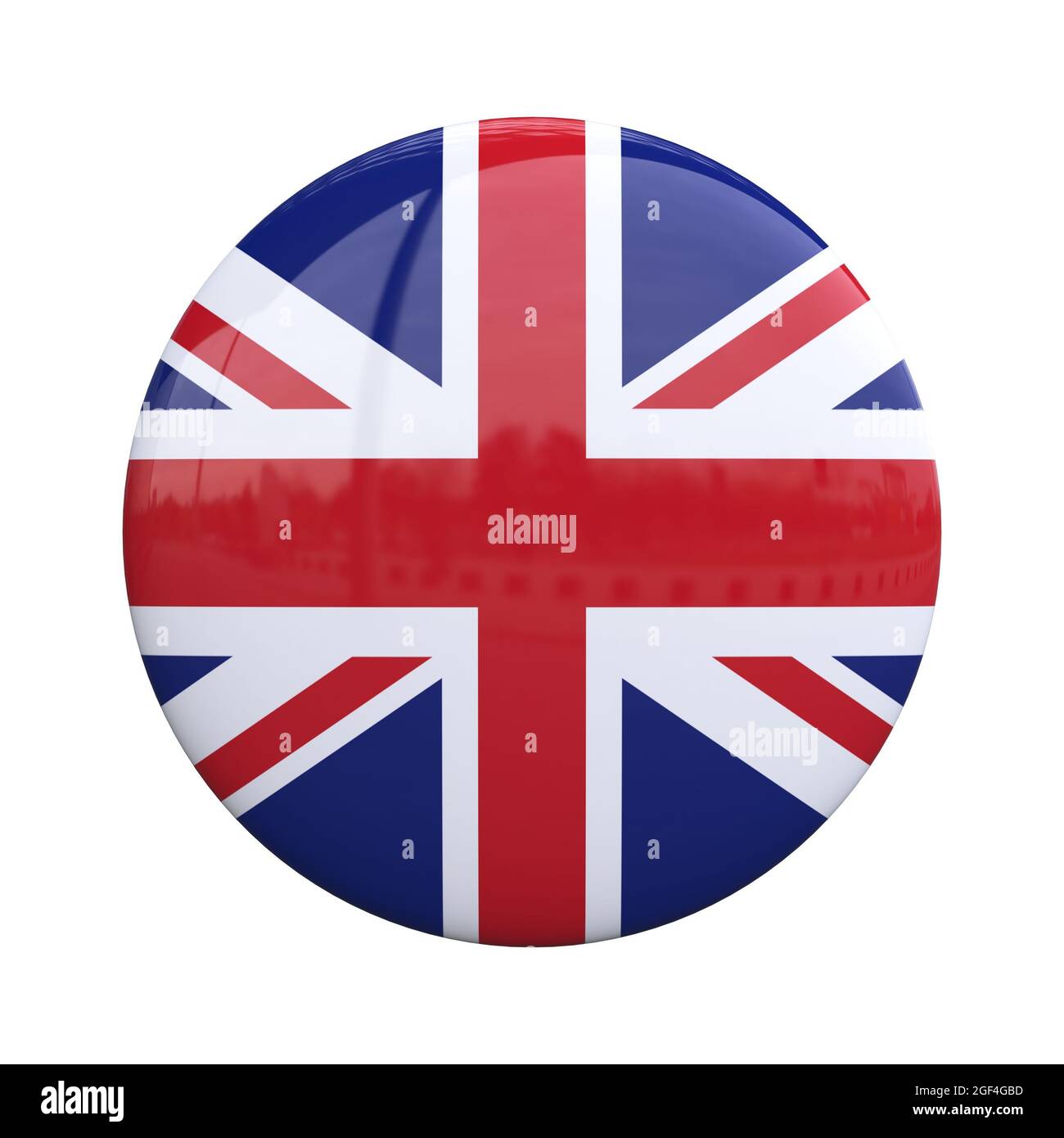 Great Britain national flag badge, nationality pin 3d rendering Stock ...
