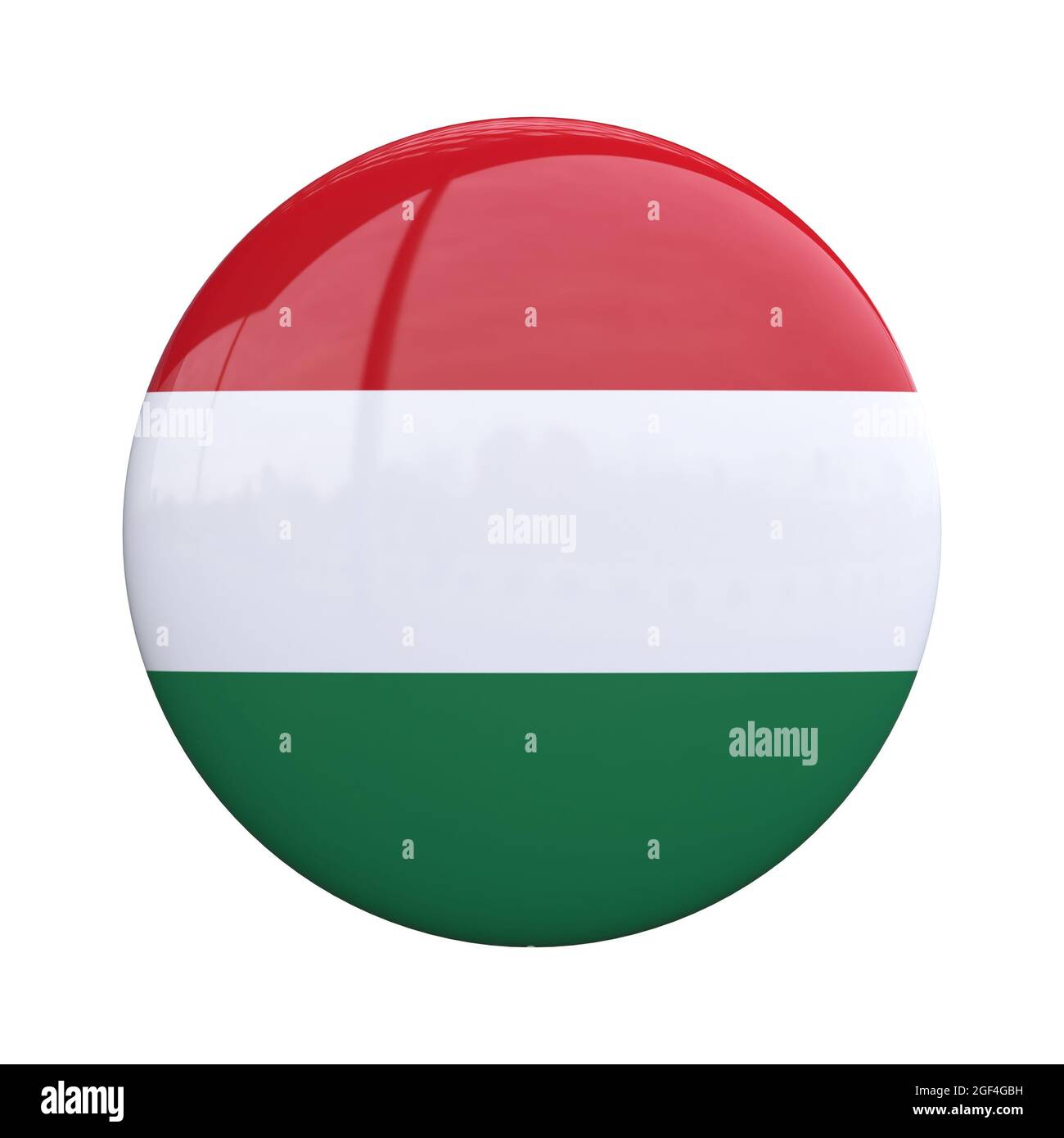 Hungary national flag badge, nationality pin 3d rendering Stock Photo ...